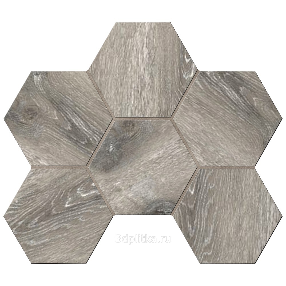 DA03 Daintree 🏆 Dark Grey Hexagon 25x28,5 мозаика от Ametis купить ...