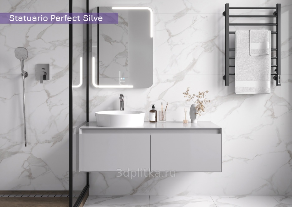 Ceradim Statuario Perfect Silver 🏆 купить плитку и керамогранит в Москве – цена Керадим ...