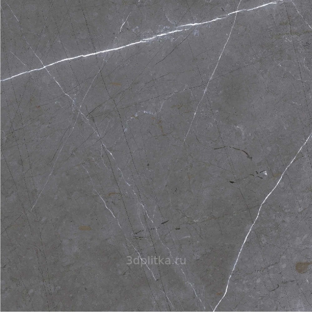 GRS05-05 Gresse Stone 🏆 Simbel-grizzly серый мрамор с проседью 60x60 керамогранит от Грани ...