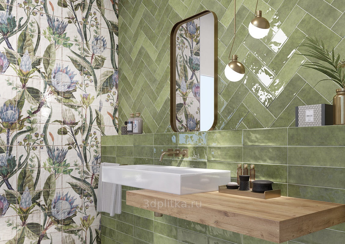 Cinque Terre 🏆 Emerald 10x30 настенная плитка от Mainzu купить керамическую плитку и ...