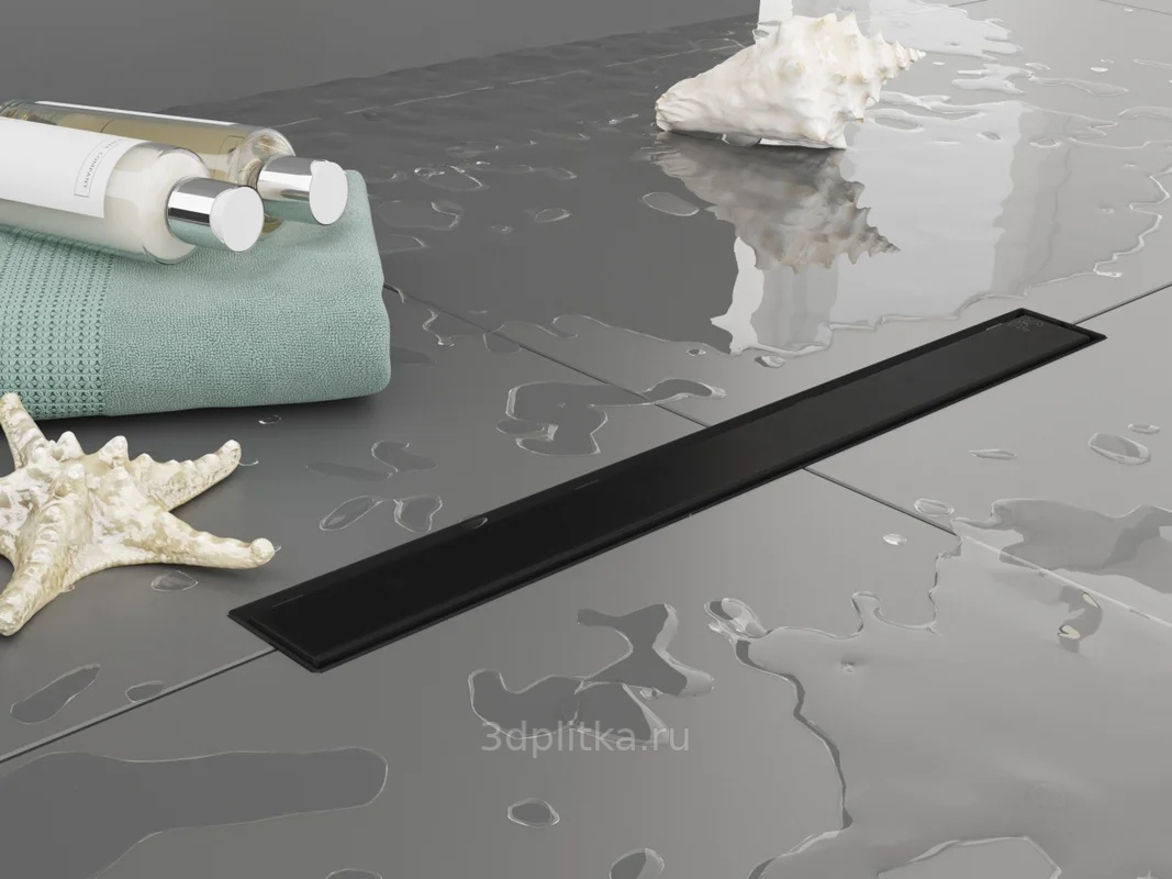 Plumberia Selection PST In-Tile PST100NO Чёрный матовый 100 душевой ...