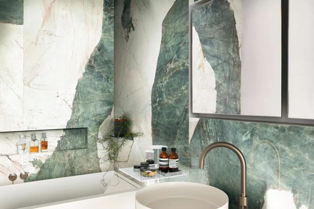 774829 Heritage Luxe 🏆 Aqua Glossy Rett 120x240 керамогранит от Rex ...