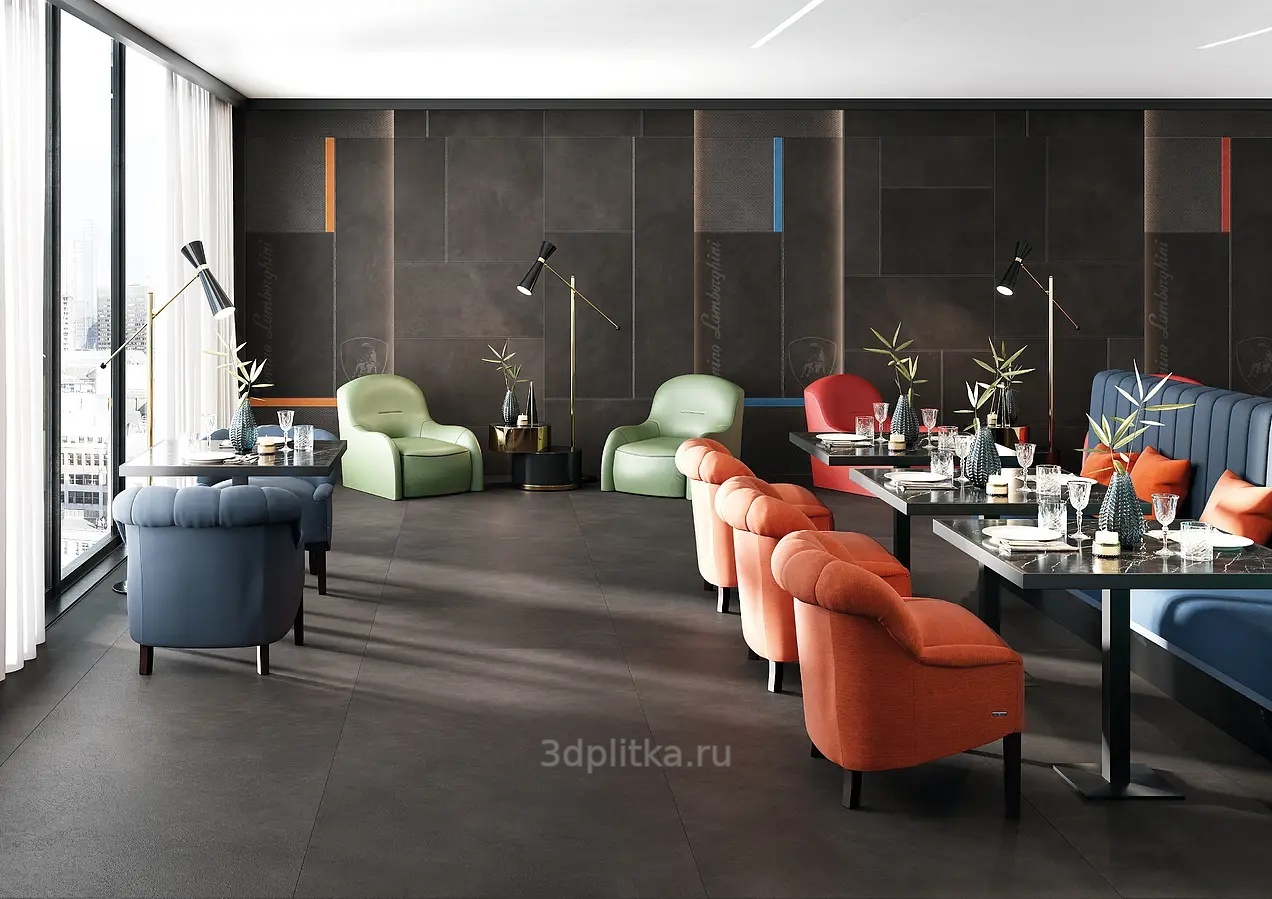 167551 Korium Anthracite Blue Square Logo 120x280 керамогранит от ...