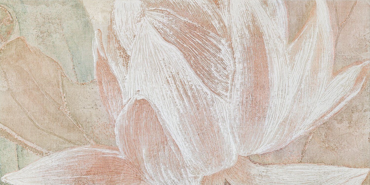 Domino Tortora Element 2 Tortora Flowers A 59,8x119,8 декор от Tubadzin ...